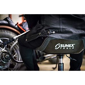 Sunex Tools 8514 300-Pound Capacity Telescoping Tractor Seat with Parts Tray and 3.5-Inch Heavy Duty Casters