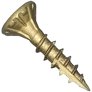 Jake Sales #8 x 3/4" Bronze Star Exterior Coated Wood Screw Torx/Star Drive Head - Multipurpose Exterior Coated Torx/Star Drive Wood Screws - (1 Pound - 381 Approx. Screw Count)