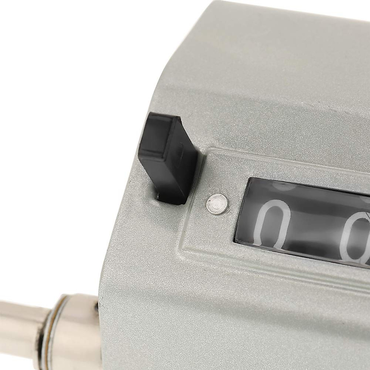 Length Counter, 1 Pack 5 Digits 0-9999.9 Mechanical Length Counter Max Speed 350RPM Grey Reset with Rolling Wheel for Record of Weaving, Plastic Film, Leather, etc