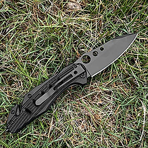 ALBATROSS Practical folding knife for everyday use, pocket knife with Seatbelt Cutter and Glass Breaker, 4" Ultra light to carry (BC)