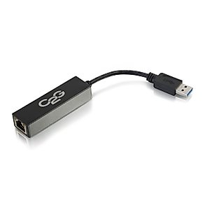 C2G Legrand USB 3.0 to Ethernet Gigabit Adapter, Ethernet Network Adapter, Black C2G Adapter, 1 Count, C2G 39700