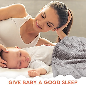 4 Pcs Baby Blankets Toddler Blanket Flannel Fuzzy Plush Flannel Fleece Baby Blankets Soft Warm Throw Crib Blanket, Nursery Swaddling Blankets for Girls Boys Kids Bedding, Gray, 26 x 32 Inch