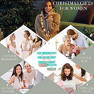 YOOLIFE Mothers Day Gifts - Gifts for Mom, Mom Gifts, Personalized Mom Birthday Gifts, Mother In Law Gifts, New Mom Gifts, Mothers Day Gifts for Daughter Wife Grandma, Initial Beach Bag Travel Bag M