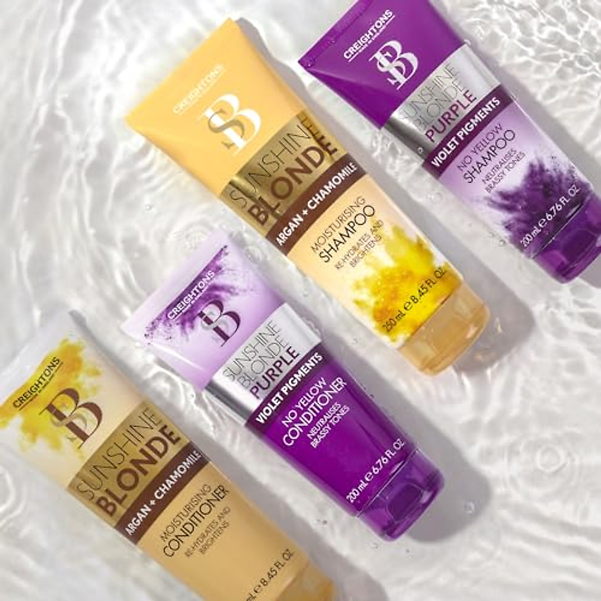 Creightons Sunshine Blonde Extra Moisturising Shampoo (250ml) - With argan & chamomile. Rehydrates, brightens & enhances natural & colour treated blondes.