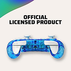 PDP Rock Candy Wired Gaming Switch Pro Controller - Zelda Breath of the Wild - Blue - Official License Nintendo - OLED / Lite Compatible - Compact, Durable Travel Controller - See Through - Holiday Gifts