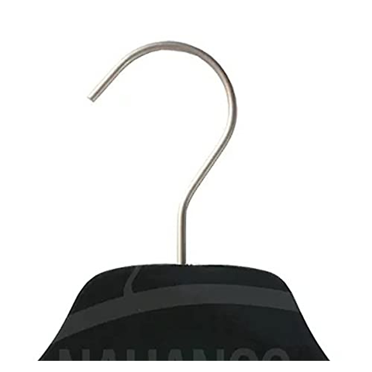 NAHANCO Equinox Wooden Shirt Hanger, 17" - High Gloss Black, 50/CTN