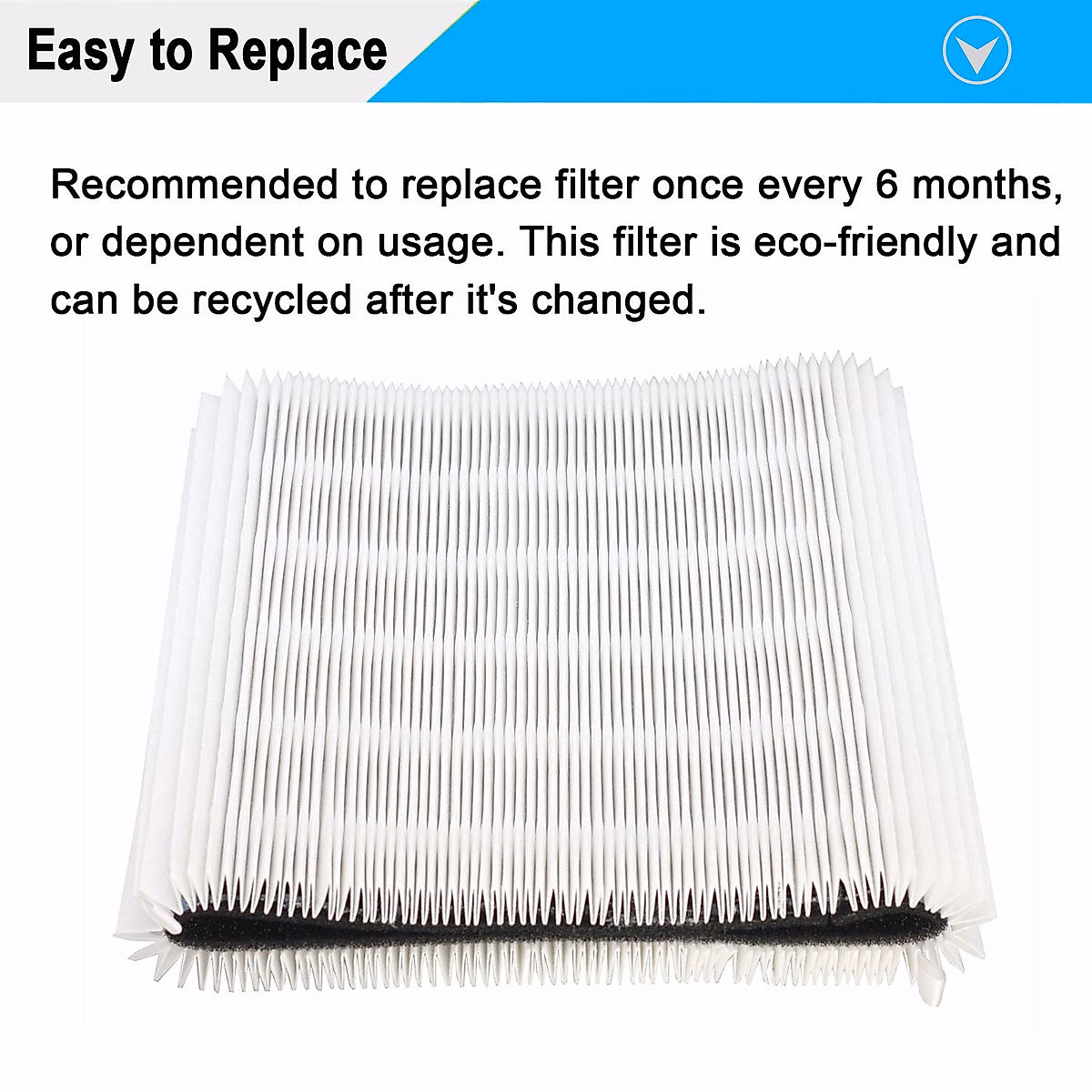 LMEDIT Blue Pure 411 Filter Replacement Compatible with Blue Pure 411 Genuine, 411+, 411 Auto and MINI Air Purifier, 2Pack 3-in-1 HEPA Filters