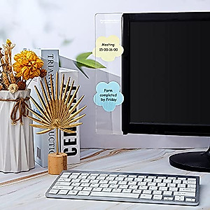 Computer Monitor Message Board Screen Memo Board Monitor Memo Board Top Mount Monitor Sticky Note Holder Message Memo Panel for Office, Left and Right (2 Pieces)