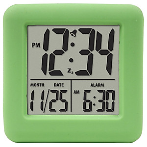 Equity by La Crosse 70903 Soft Green Cube LCD Alarm Clock