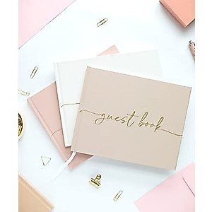 Wedding Guest Book - Perfect Guest Book Weddings Reception, Baby Shower, Polaroid Guest Book for Wedding and Special Events - 100 Blank Pages for Wedding Sign in, Photos - Elegant and Hardcover