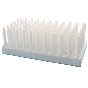 PUL FACTORY Plastic Test Tube Stand for Drying Test Tube 6x11 (White, 66-Well)