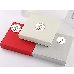 ありがとう Japanese Thank You Stickers 1.5 Inch Grateful Appreciation Labels for Baking Packing,Envelope Seals,Invitation Cards,500 Pcs Per Roll.