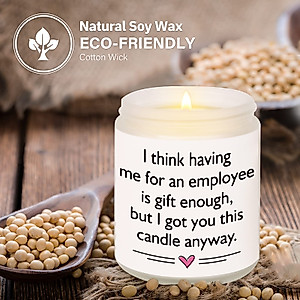 Afterprints Scented Candles - Boss Gifts for Women Men, Funny Birthday Gifts for Best Boss, Boss Lady, Boss Female, Cool Gifts for Bosses - Lavender Natural Soy Wax Candle