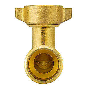 RecPro RV 90 Degree Hose Elbow with Mesh Strainer | Solid Brass Garden Hose Elbow Adapter for RV Water Hose | City Water Inlet Elbow Fitting | Prevents Hose Crimping and Strain
