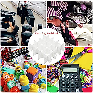 Flytianmy 40Pcs Drawer Dividers, Adjustable Drawer Organizer for Socks, Underwear, Makeup, Can Help Tidy Kitchen, Bedroom, Dresser White