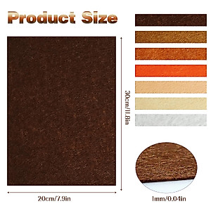 Felt Fabric Sheets 8 x 12 Inches, 21 PCS Brown Felt Sheets for Crafts, Assorted Colors Felt Sheets Bulk, Soft Felt Sheets Felt Paper for Sewing Needle Felting Patchwork Embroidery Party Decoration