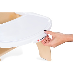 Foundations Easy Serve 11" Wood Feeding Chair for Toddlers, Adjustable Harness, Removable Dishwasher Safe Tray, “No Tip” Base, Baltic Birch Plywood