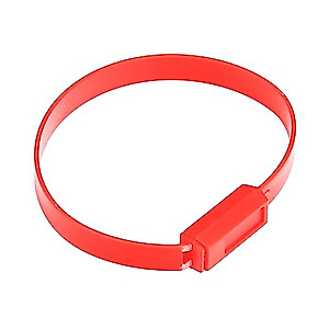 LeadSeals 500 PCS Plastic Seals Fixed Length Security Strap Ties Tamper Evident Shipping Seals Container Seals Numbered Truck Trailer Seals Tags (Red)