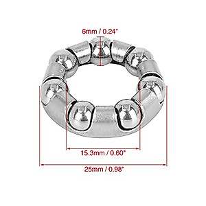 X AUTOHAUX 4pcs 25mm x 7 Ball Bearing Cages Crank Bearings Rear Wheel Bearing Retainer for Bicycle