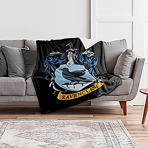 Harry Potter Blanket, 50"x60", Ravenclaw Crest 1 Silky Touch Sherpa Back Super Soft Throw Blanket