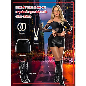 Buitifo Womens Lingerie Set Fishnet BabyDoll Bodysuit Two Piece Nightwear (Black,M)