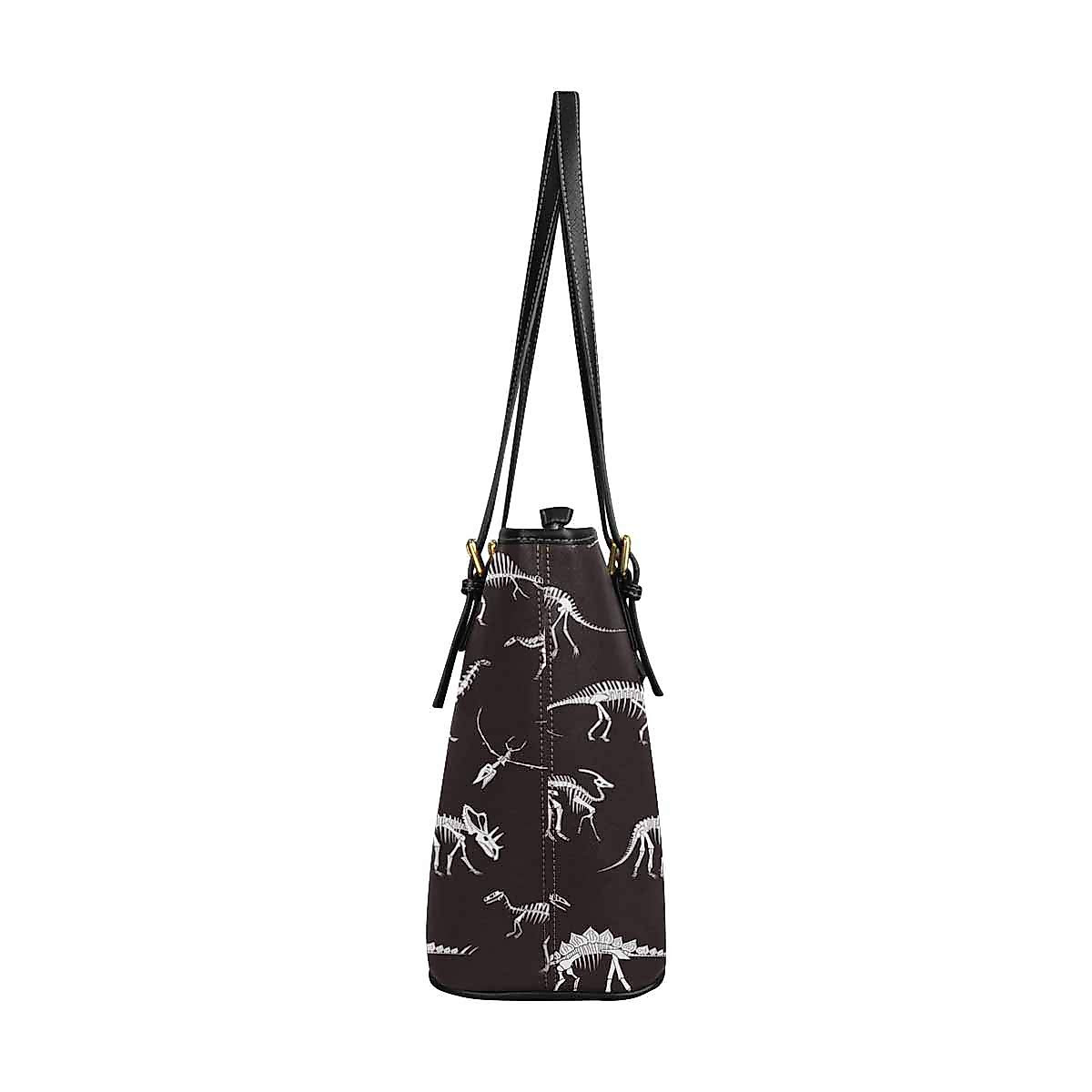 InterestPrint Dinosaur Bones Women Totes Top Handle HandBags PU Leather Purse