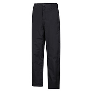 Mountain Warehouse Downpour Mens Waterproof Rain Pants - for Black Large