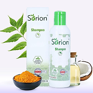 Sorion Shampoo with Coconut Oil, Neem, Turmeric and Pala Indigo Essential Oils for Nourishing Scalp Treatment and Beautiful Hair for Men and Women
