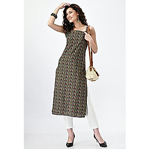 AnjuShree Choice Women Sleeveless Cotton Kurtis for women Grey