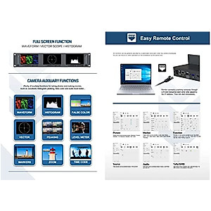 LILLIPUT RM-503S 3 X 5 inch Full HD 2RU Rack Mount Monitor 1920x1080 HDMI 2.0, 3G-SDI Input and Output with Waveform and Vector Functions