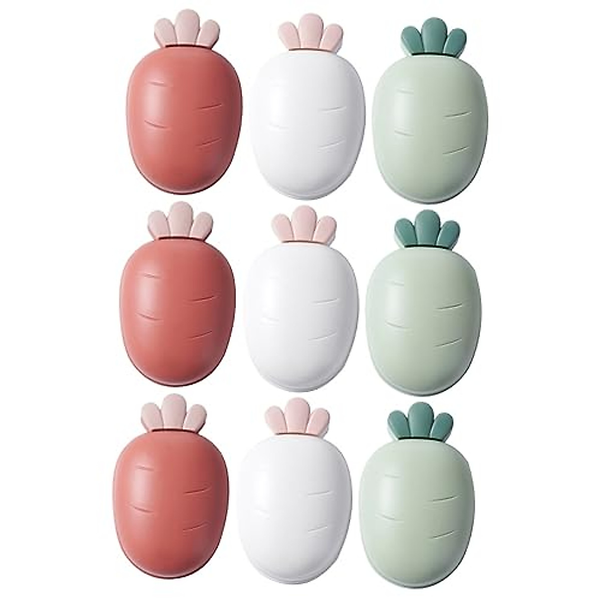 Zerodeko 9 Pcs Carrot Soap Box Soap Dish Bar Soap Case Containers with Lids Soap Holder for Shower Wall Ornament Container Easter Bath Soap Liquid Soap Tray Sink Travel Pp Storage Tank