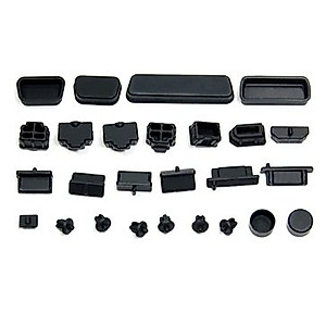 Cosmos Black silicone anti-dust stopper/plug set