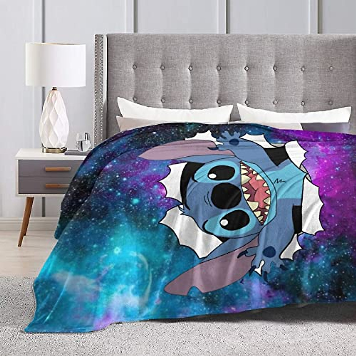 Cute Cartoon Blanket, Bed Throws Soft Plush Warm Sofa Bed Blanket All Season, Comfortable Lightweight Super Soft Luxury Flannel Blankets 60"X50"