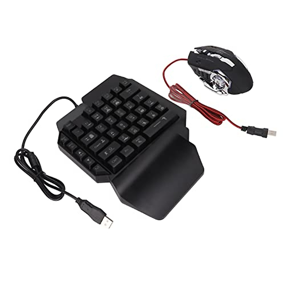 Zyyini One Hand Gaming Keyboard and Mouse Combo, 35 Keys Portable Wired RGB Gradient Backlit Mechnical Gaming Keyboard,6 Buttons USB Wired Gaming Mice,for Mix SE Suit(Mix SE)