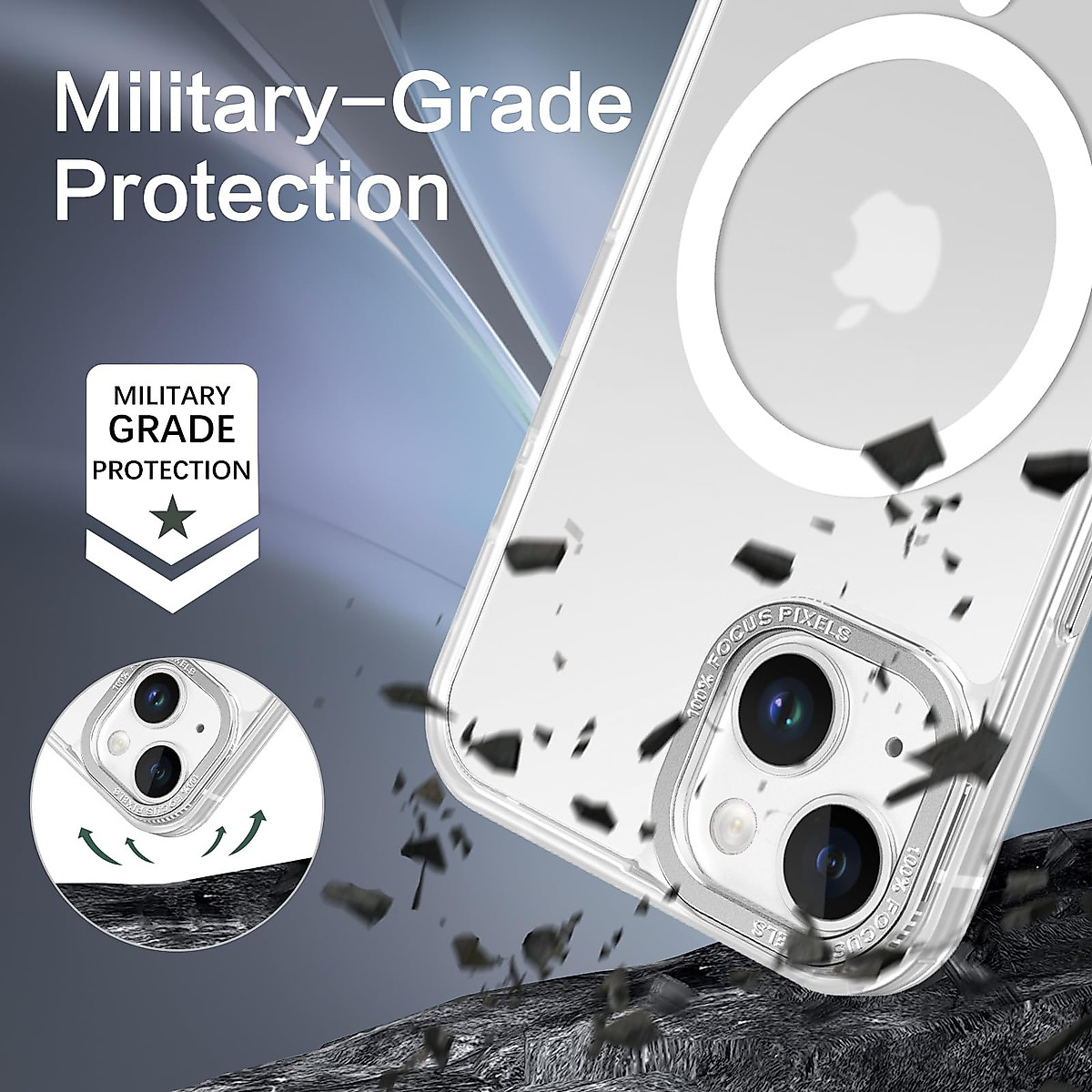 BENTOBEN Magnetic for iPhone 13 Case & iPhone 14 Case [Compatible with Magsafe] Translucent Matte Phone Case iPhone 13/14 Slim Shockproof Women Men Protective Cover for iPhone 13/14 6.1", White