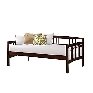 DHP Kaybed Solid Wood Twin Espresso Contemporary Bed Frame