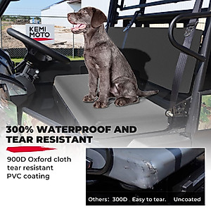 KEMIMOTO Front Bench Seat Cover Compatible with Kawasaki Mule PRO-FXT DXT FX DX 2015-2023, Replace OEM Part # KAF080-039 Camo Rear Seat Cover