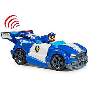 Paw Patrol, Chase 2-in-1 Transforming Movie City Cruiser Toy Car with Motorcycle, Lights, Sounds and Action Figure, Kids Toys for Ages 3 and up