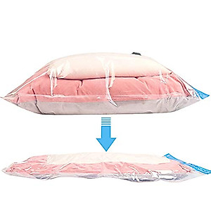 50 Pack Extra Jumbo Double Seal Waterproof Vacuum Storage Bags 52"x47" (130x120cm) Reduces Size by up to 80%