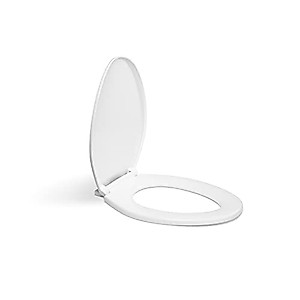 Centoco 3800SCLC-001 Deluxe Plastic Elongated Toilet Seat with Slow Close and Lift and Clean, White
