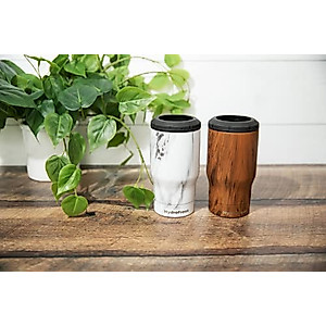 4-IN-1 DOUBLE WALL STAINLESS STEEL CAN COOLER WITH BEER OPENER. INSULATED STAINLESS STEEL DRINK FOR 12OZ SLIM CANS, STANDARD CANS, BEER BOTTLES AND DRINKING CUP