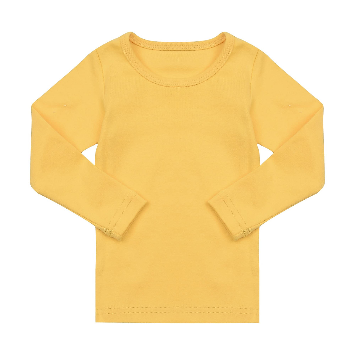 AVAUMA Baby Boys Girls Pajama Set Kids Toddler Snug fit Basic Cotton Sleepwear pjs for Daily (Yellow-2 JS)