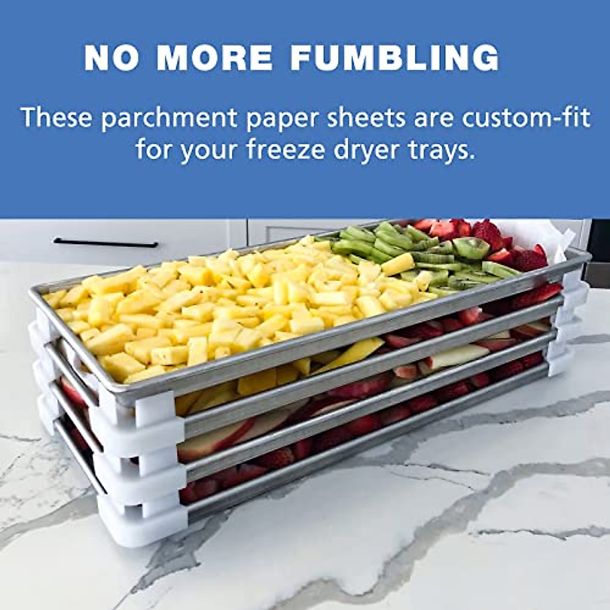 100Pack Tray Mats Set for Harvest Right Freeze Dryer Trays, Accessories for Harvest Right Freeze Dryer, One-Off Tray Mats Compatible with Harvest Right Freeze Dryer Medium Trays - (17" x 6.8")