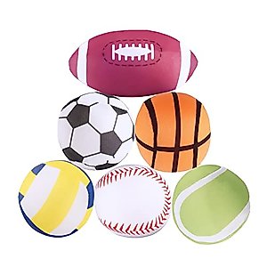 Water Bomb Splash Balls - 3" Sport Style Pool Balls for Swimming Pool, 6 Pcs Water Absorbent Beach Toys for Kids -Great Pool Toys for Summer Fun and Outdoor Play