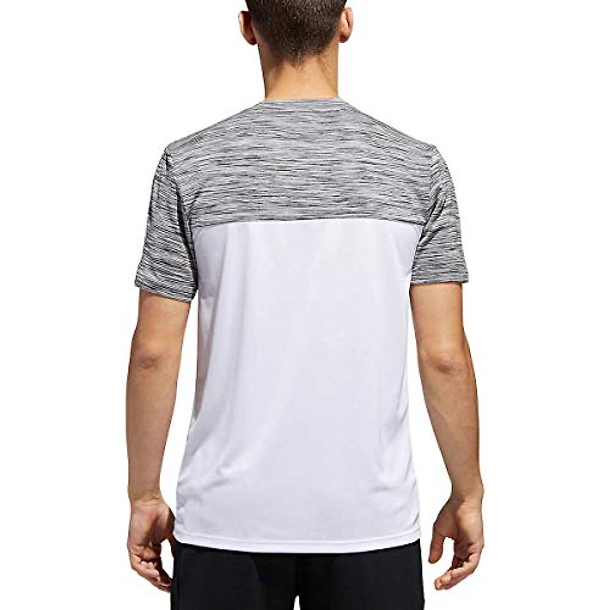 adidas Men's Training Essentials Tech Tee,White/Black/Collegiate Heather,XX-Large