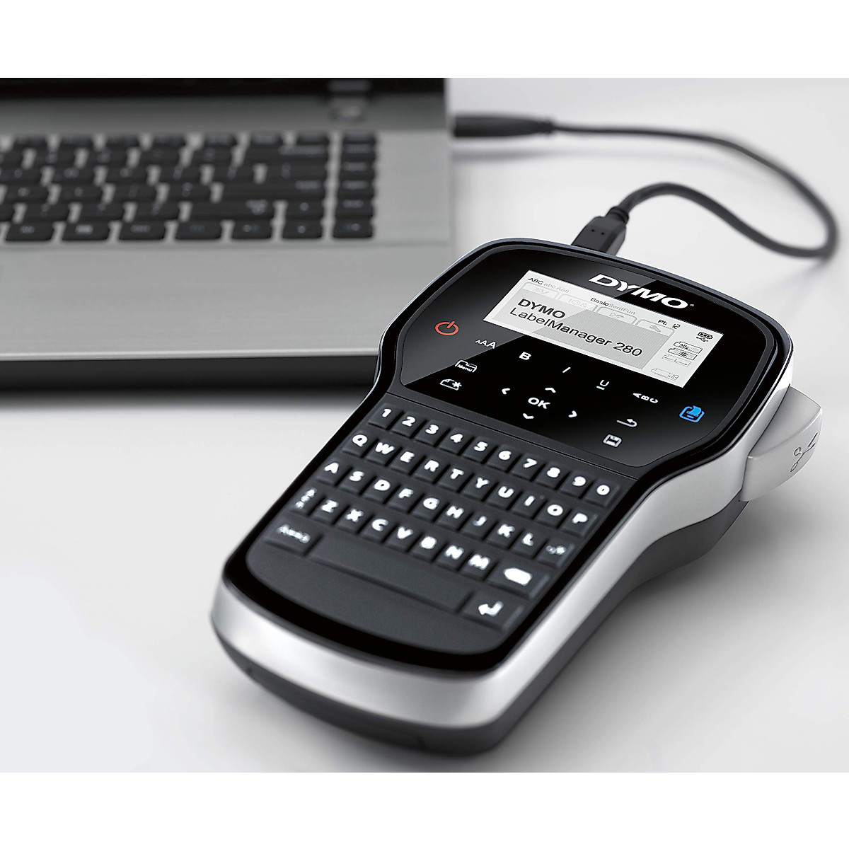 DYMO Label Maker | LabelManager 280 Rechargeable Portable Label Maker, Easy-to-Use, One-Touch Smart Keys, QWERTY Keyboard, PC and Mac Connectivity, for Home & Office Organization