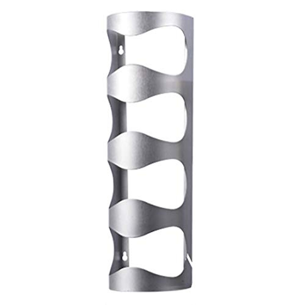 HAOZHAO 4 Bottles Creative Stainless Steel Wall Mounted Red Wine Holder Wine Bottle Storage Rack Storage Shelf Holders (Color : Silver)