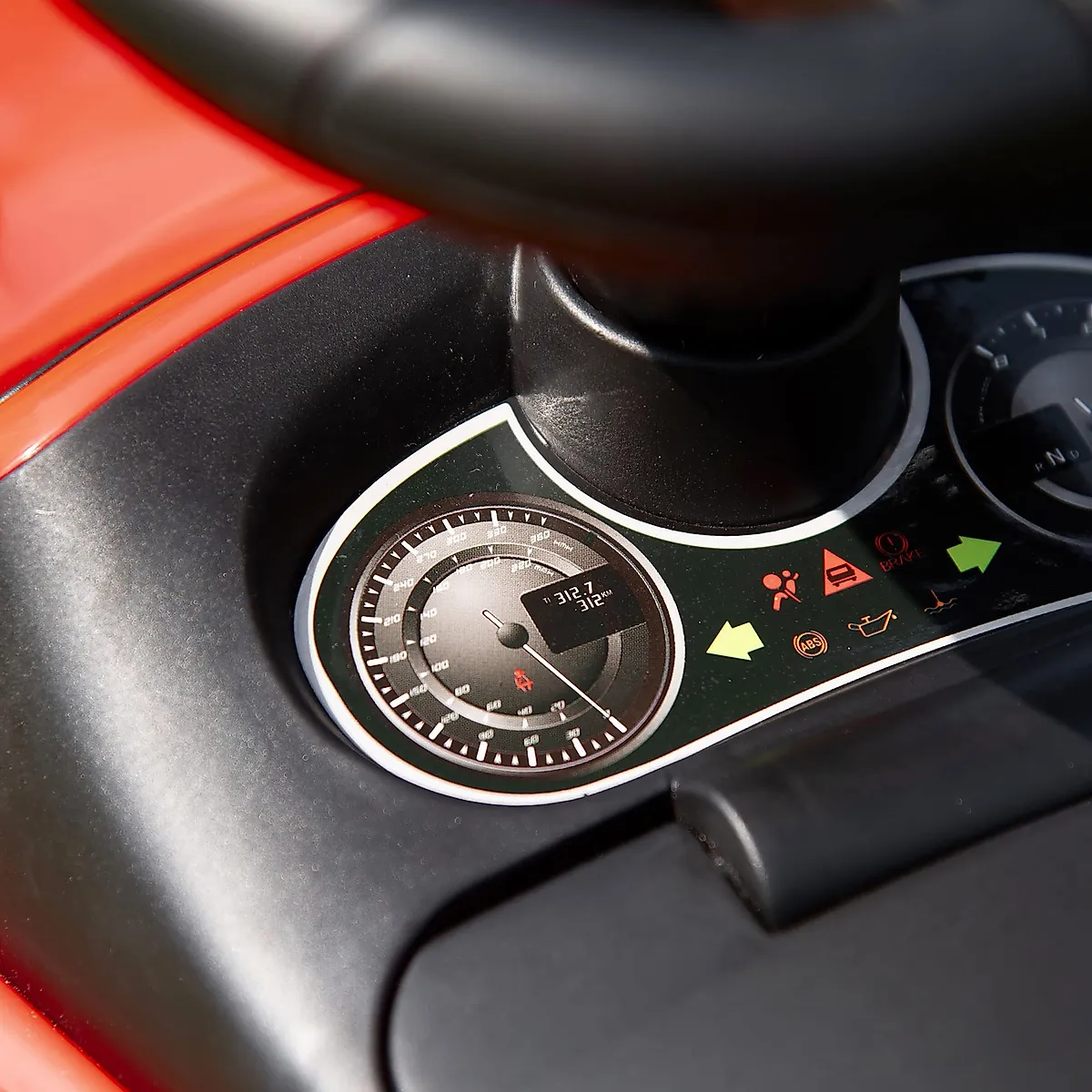 Aosom Kids Ride On Push Car, Foot-to-Floor Walking Sliding Toy Car for Toddler with Working Horn, Music, Headlights and Storage, Red