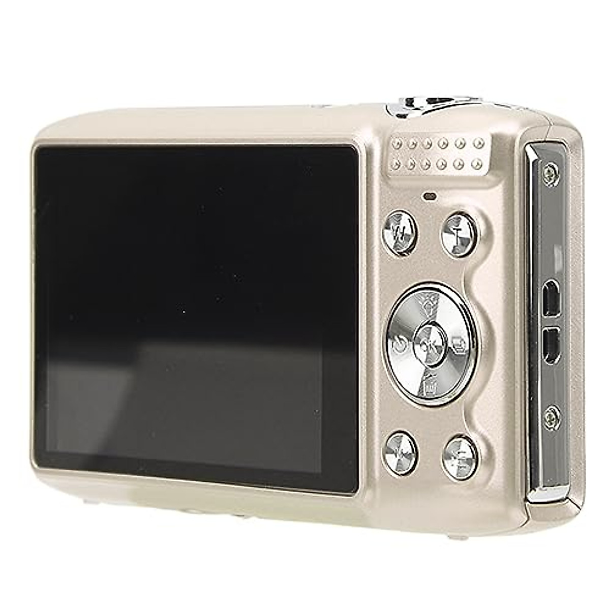 4K Digital Camera, 58MP 16X Zoom Auto Focus Vlogging Camera, Kids Compact Camera with 2.88Inch HD TFT Screen, Face Recognition, Timing Function, Fixed Focus Macro (Gold Color)