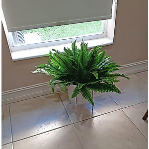 LSKYTOP 4 Pack Artificial Ferns Plants 16Inch Artificial Shrubs Boston Fern Bush Plant Silk Ferns Leaves UV Protected for Home Kitchen Garden Wall Decor Indoor Outdoor Use(Pot is not Include)